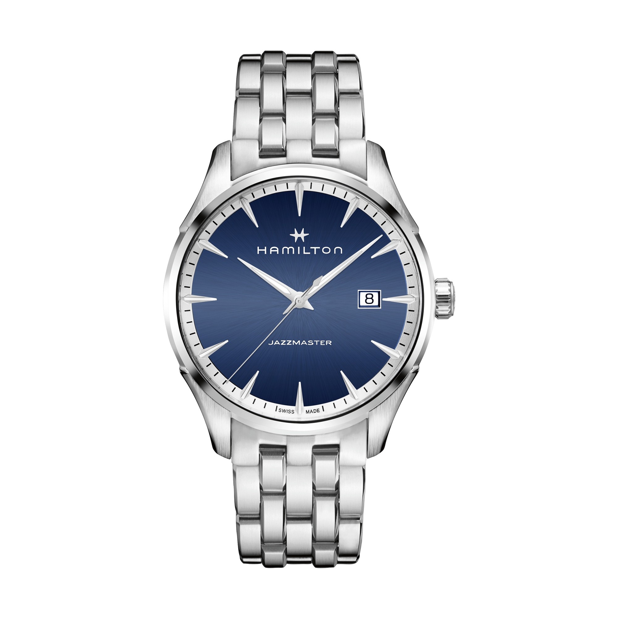 Hamilton Jazzmaster Blue Dial Stainless Steel Bracelet Watch