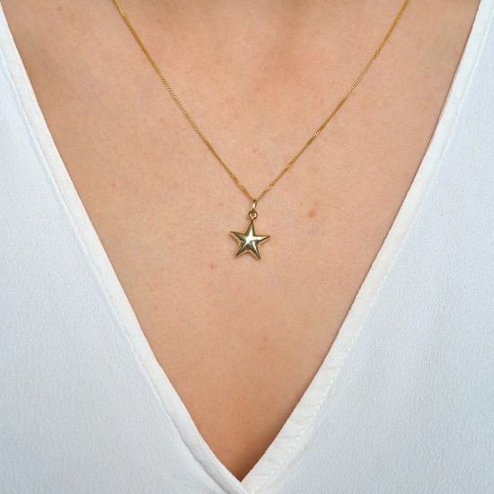 9ct Yellow Gold Star Pendant