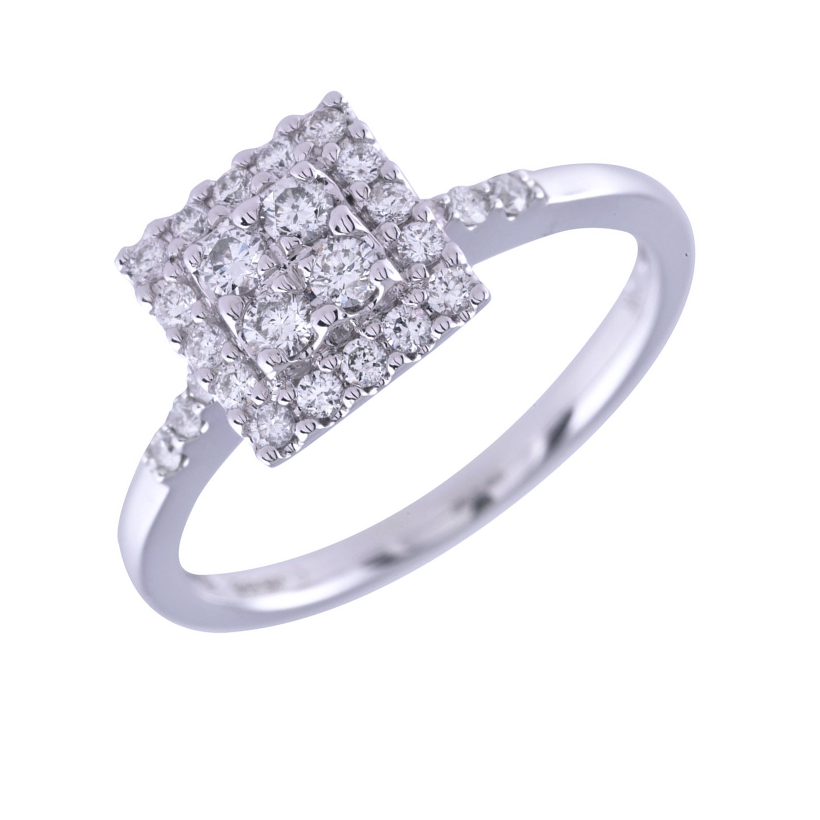 18ct White Gold 0.40ct Diamond Cluster Ring