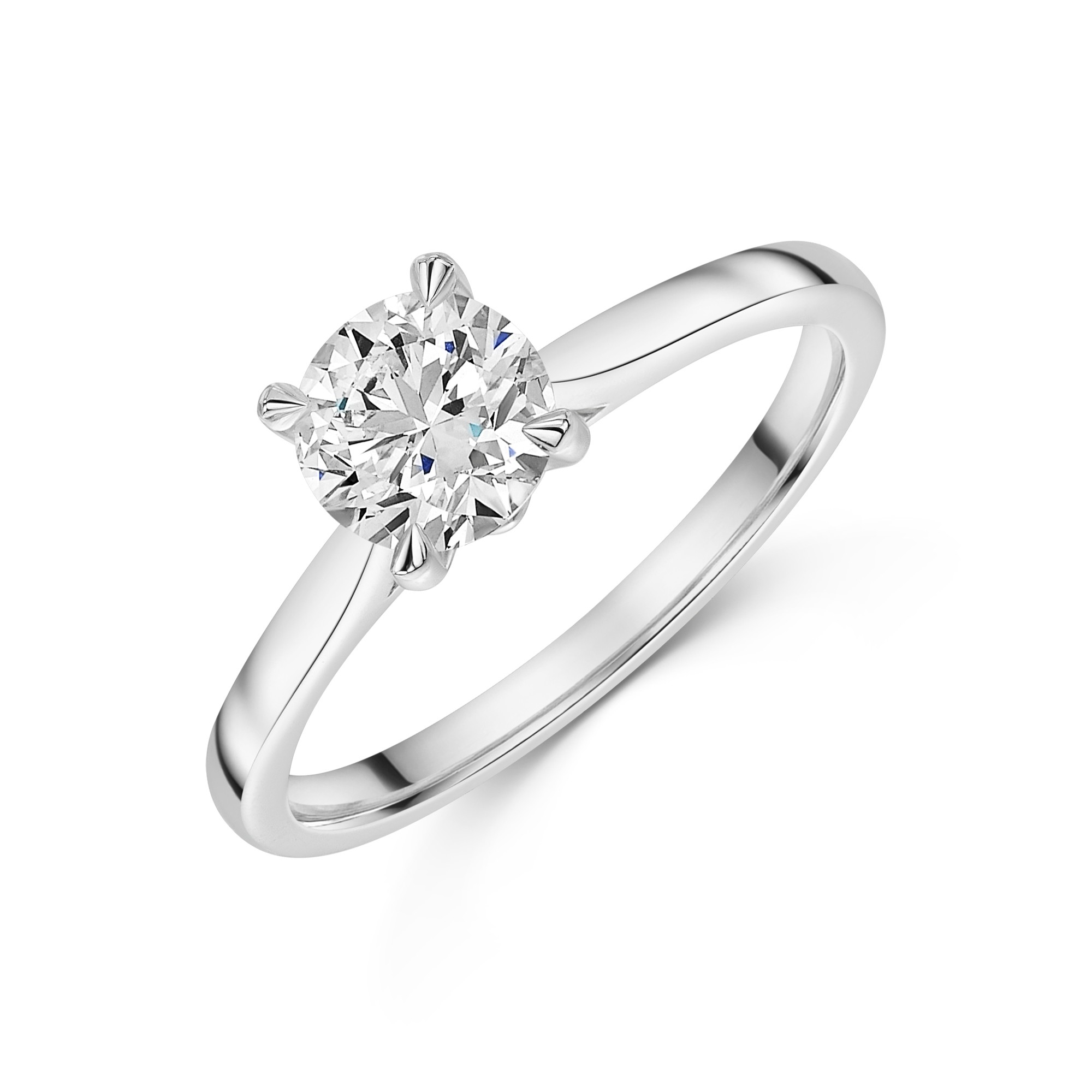 Platinum 1ct Round Brilliant Solitaire Ring