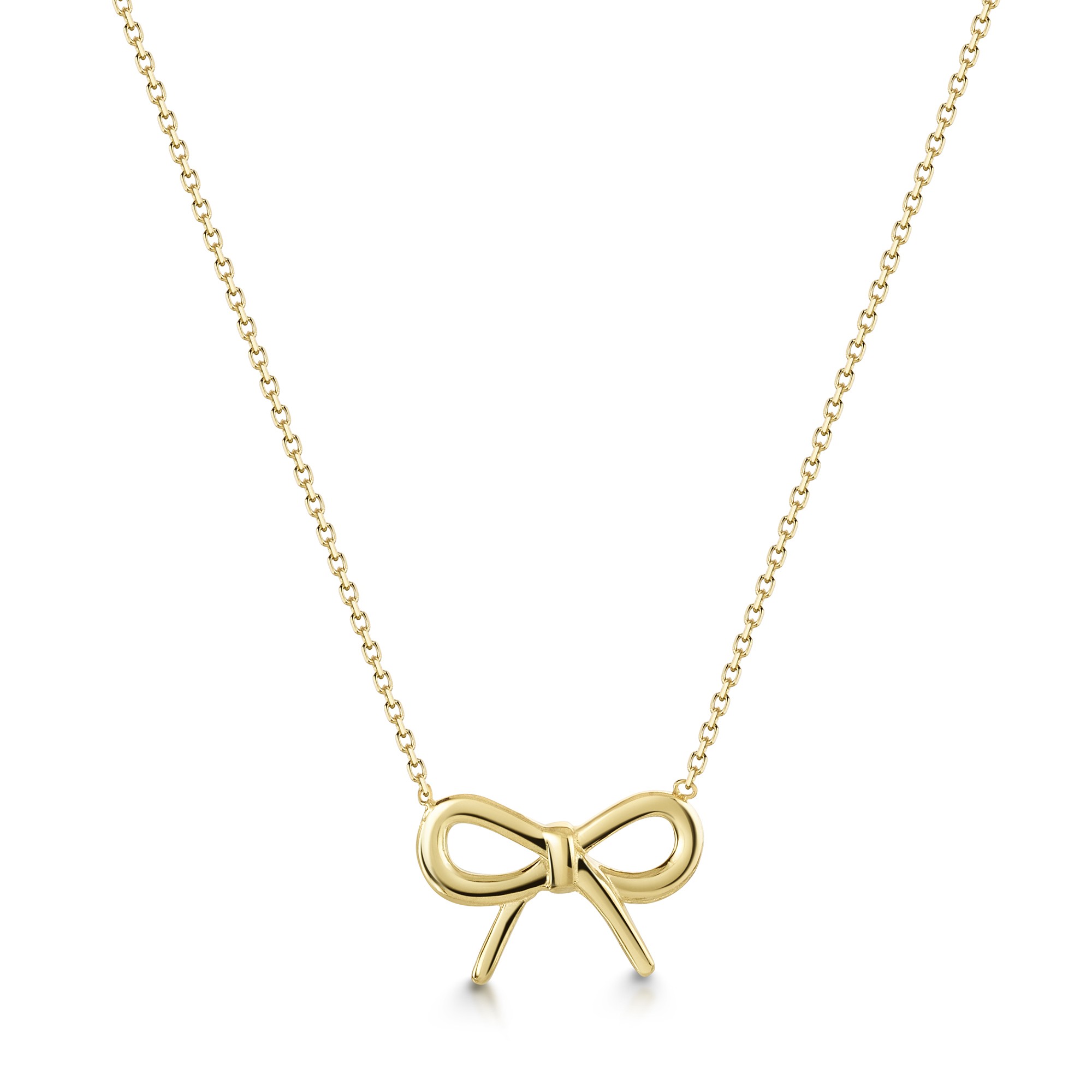 9ct Yellow Gold Bow Pendant