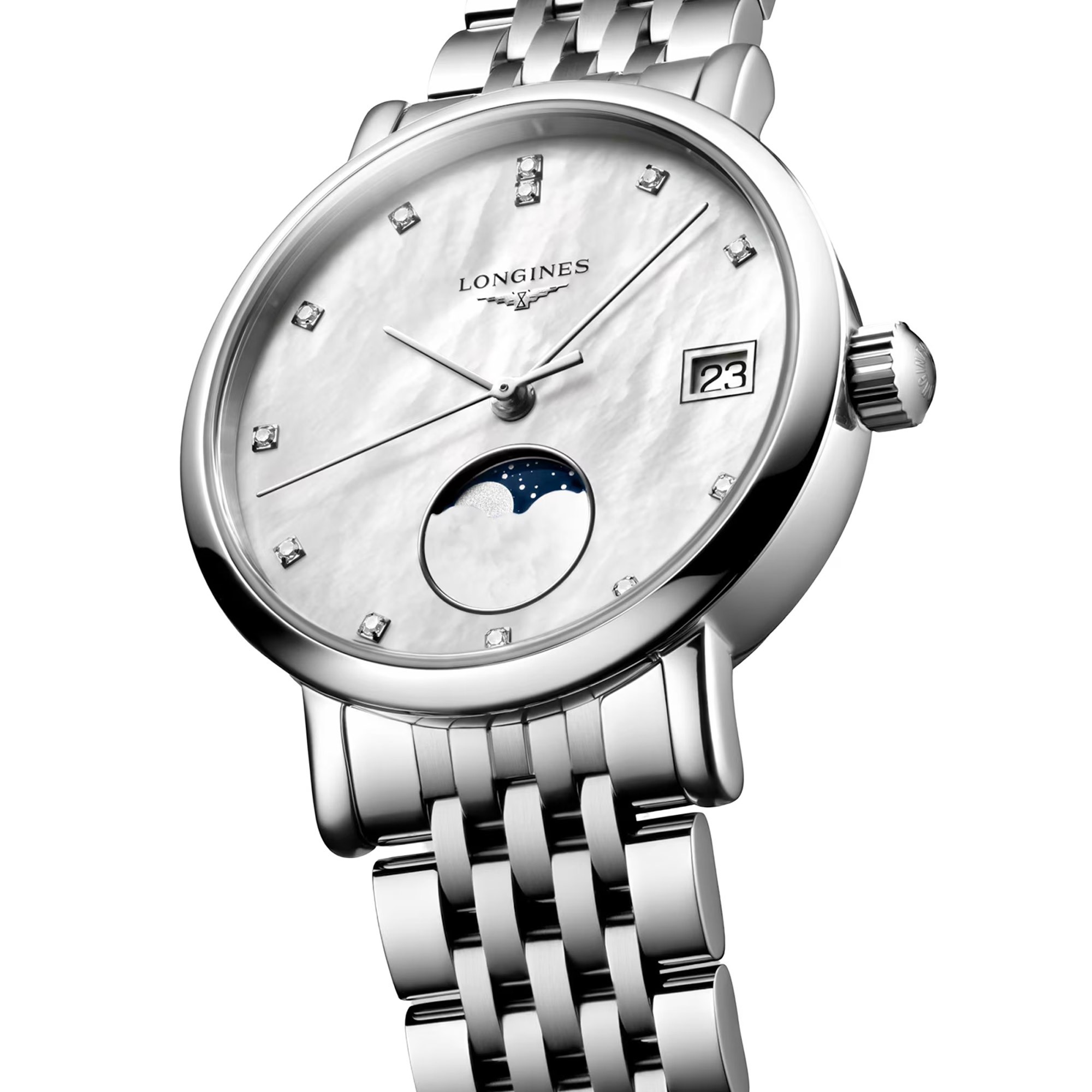 Longines Elegant Collection Moonphase 30mm Quartz Ladies Watch L43304876