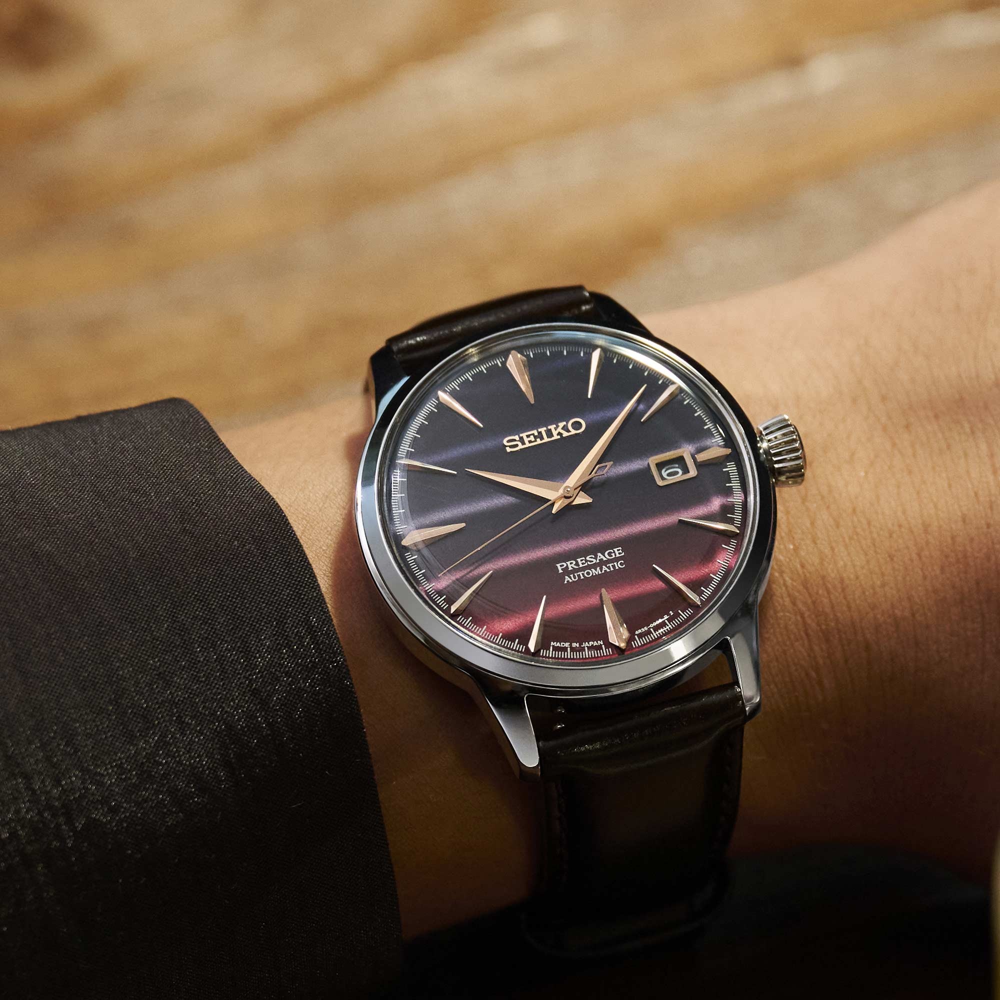 Seiko Presage ‘Purple Sunset’ Cocktail Time Limited Edition Men's Watch ...