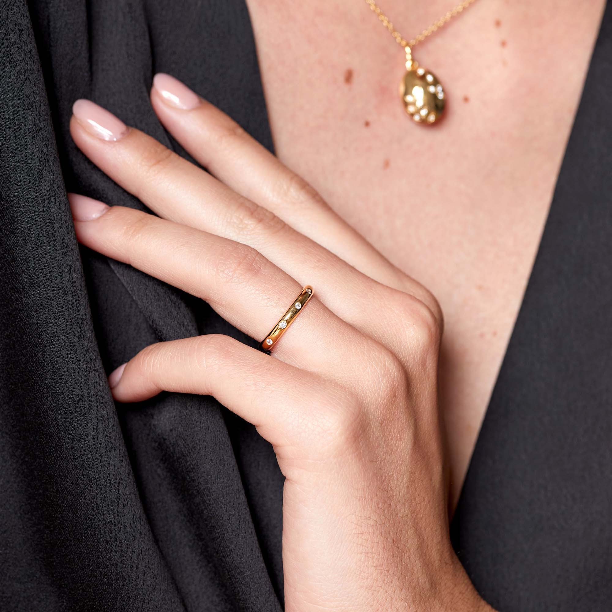 Silver 3 Micron Plated Cubic Zirconia Bezel Set Ring