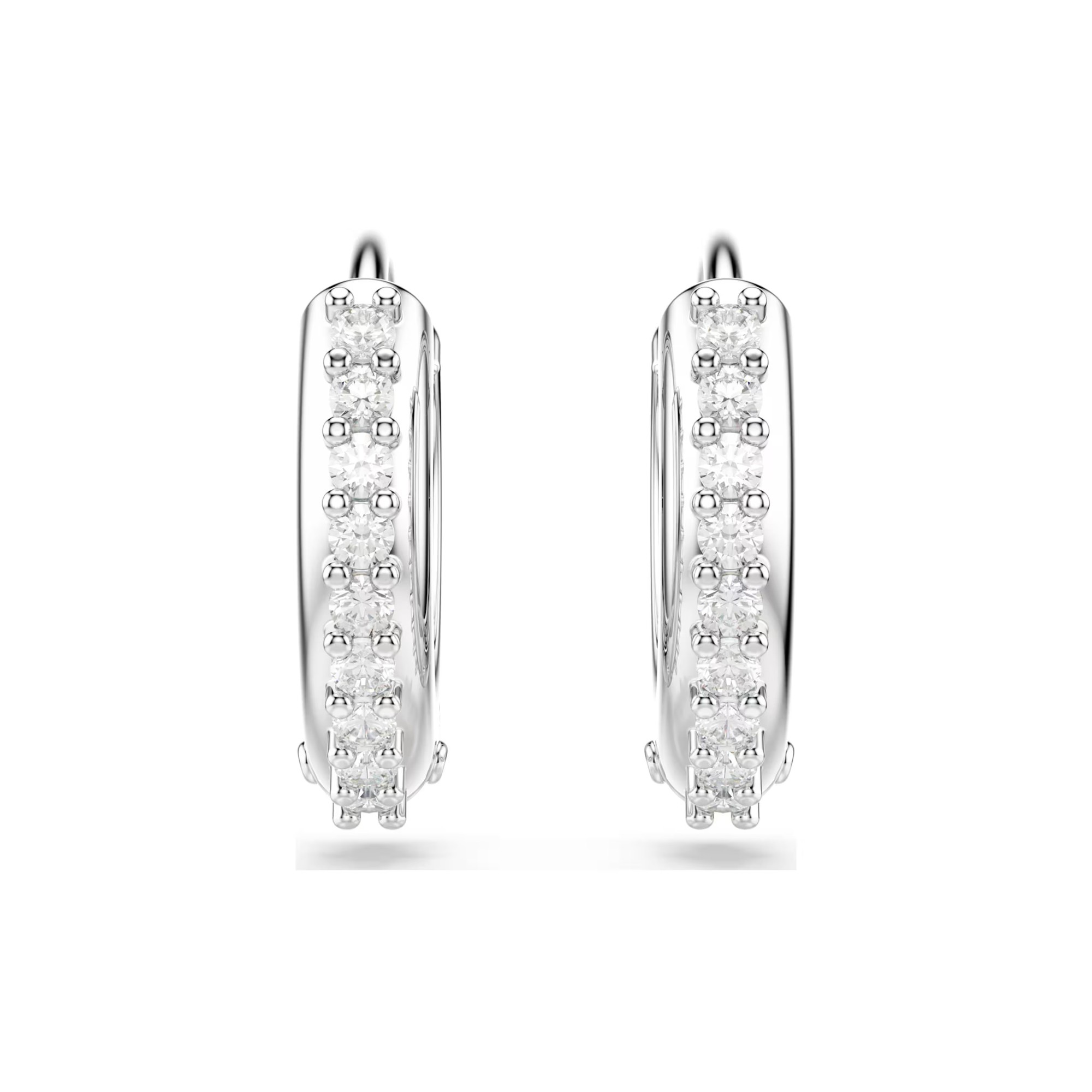 Swarovski Rhodium Plated Hoop Earrings 5690670