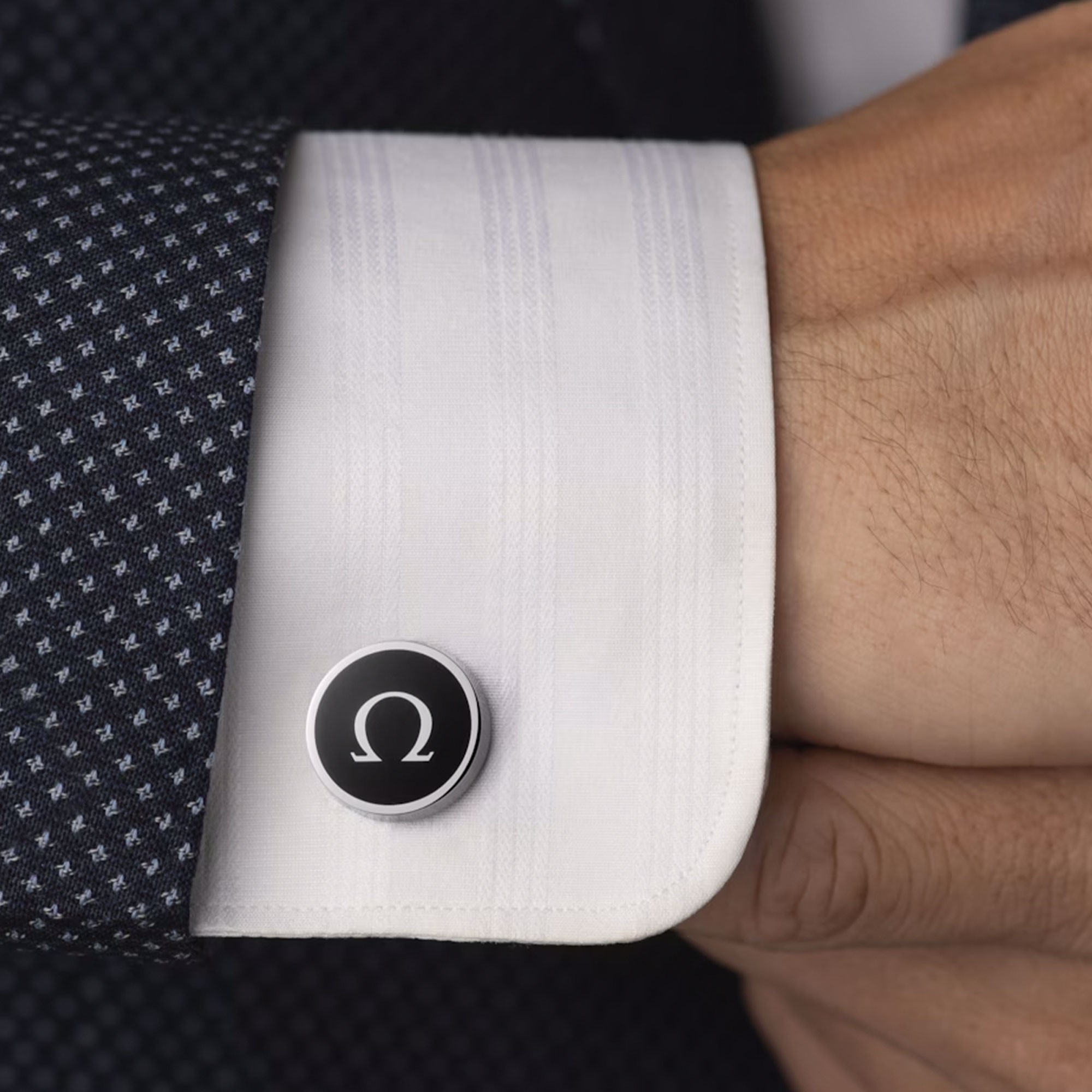 OMEGA OMEGAMANIA Black Mens Cufflinks C91STA0206105