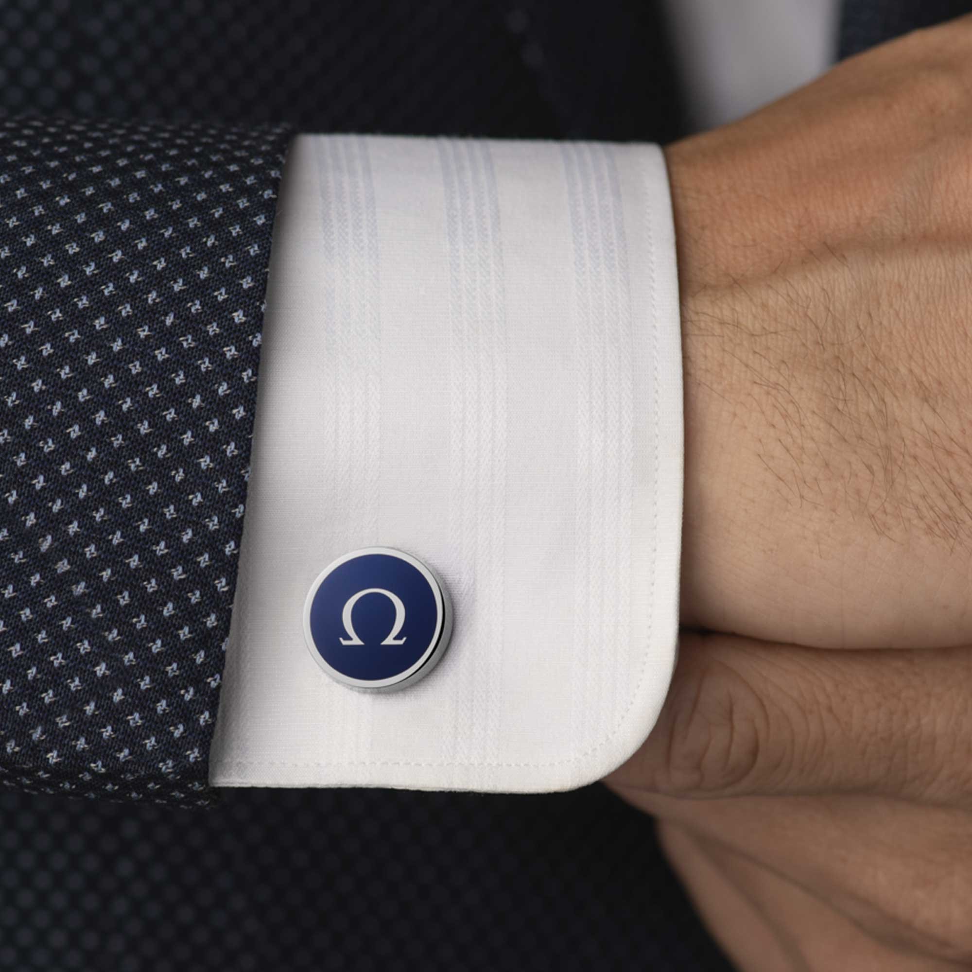 Omega OMEGAMANIA Marine Blue Mens Cufflinks C91STA0206305
