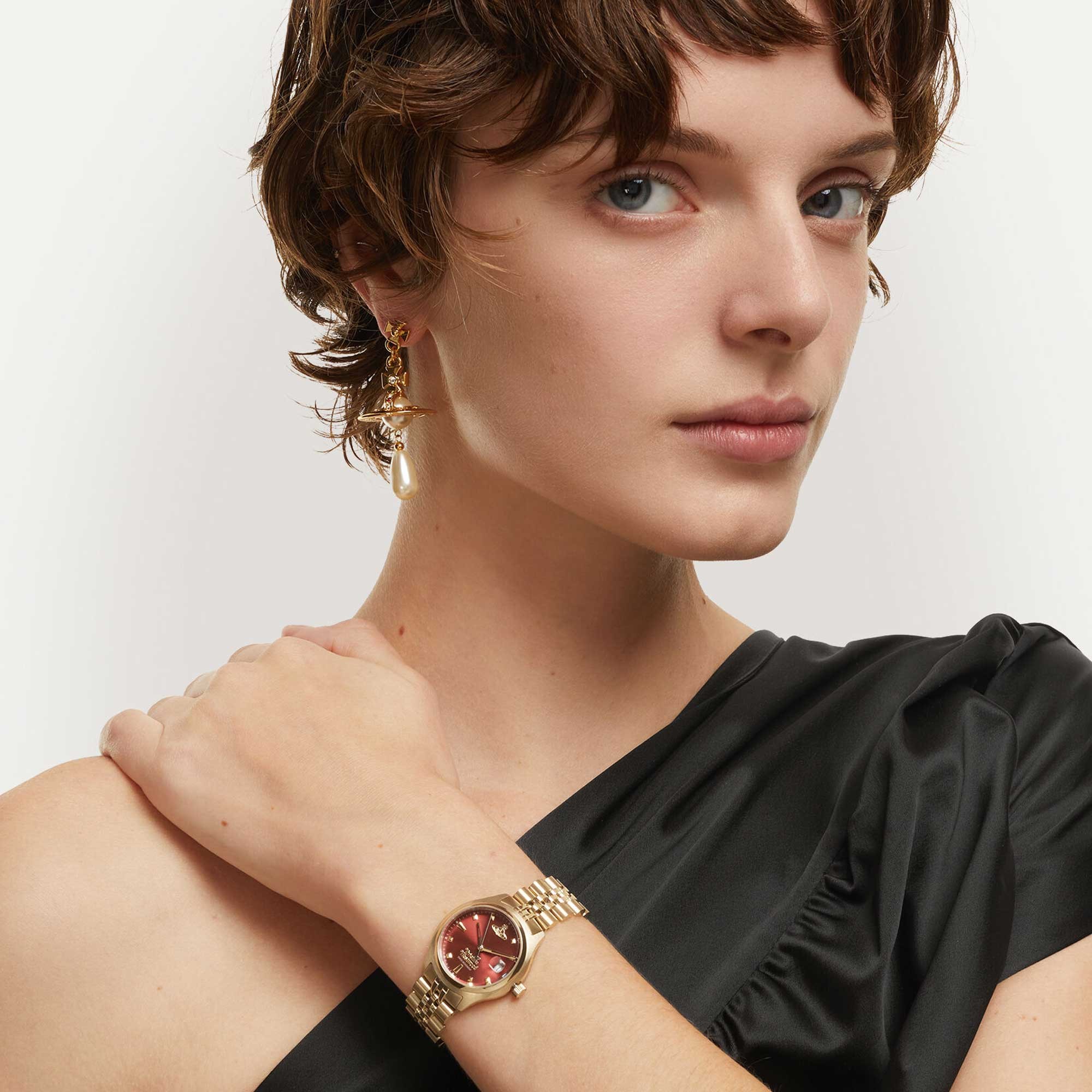 Vivienne Westwood Little Camberwell Quartz 29mm Yellow Gold Tone Ladies ...