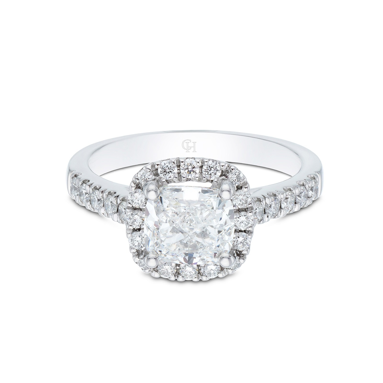 Platinum Cushion Cut 1.50ct Diamond Solitaire Ring