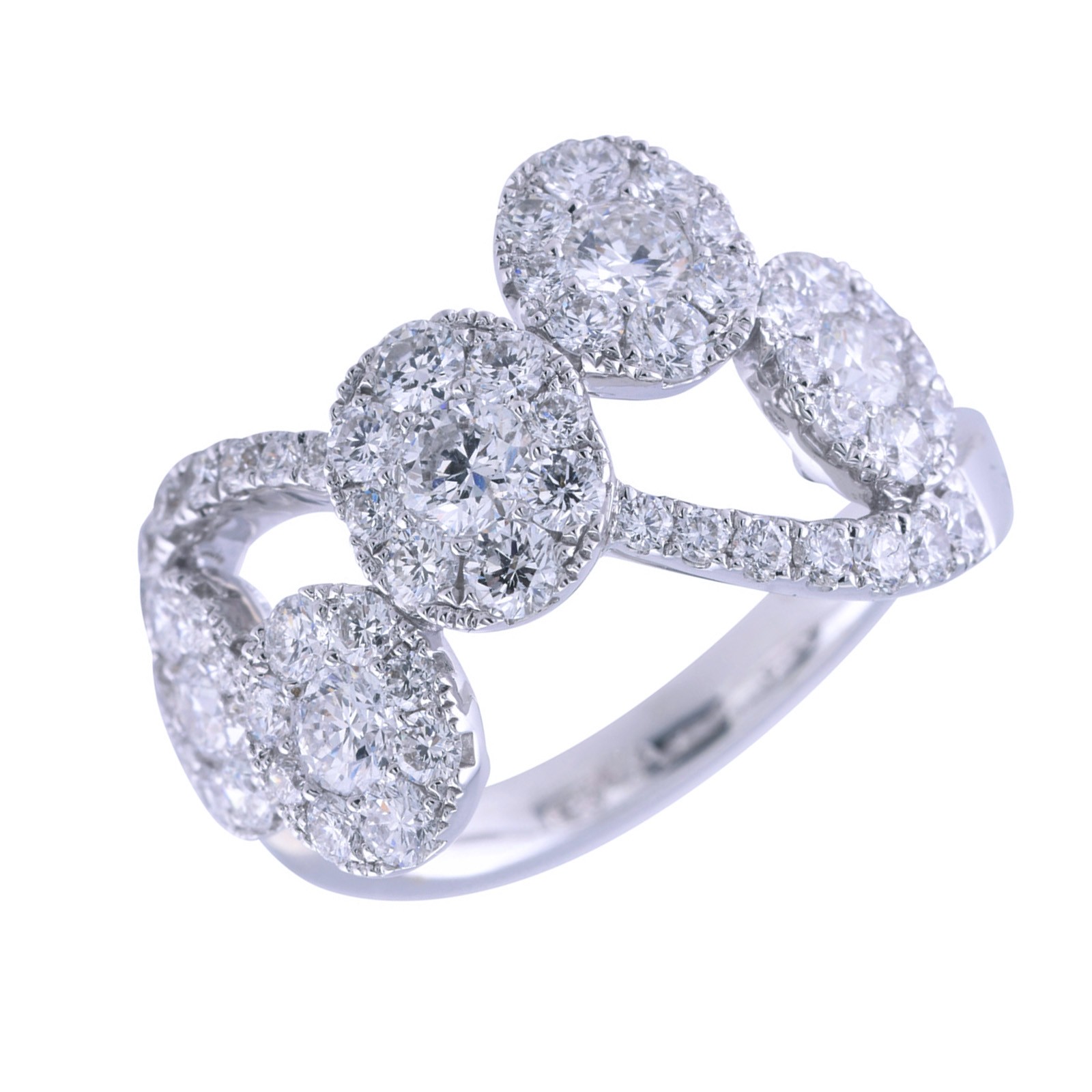 18ct White Gold 1.75ct Diamond Fancy Band