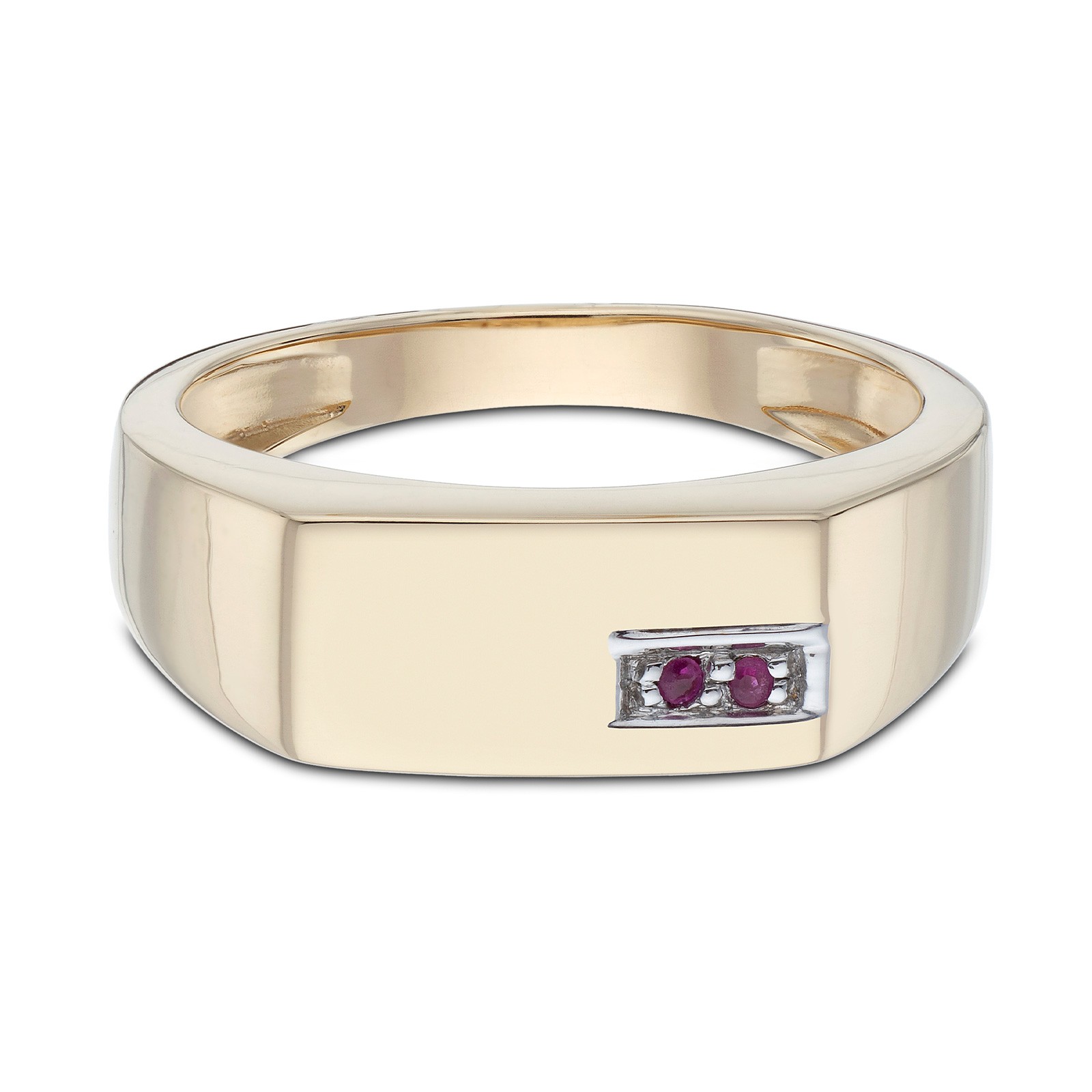 9ct Yellow Gold Ruby Signet Ring