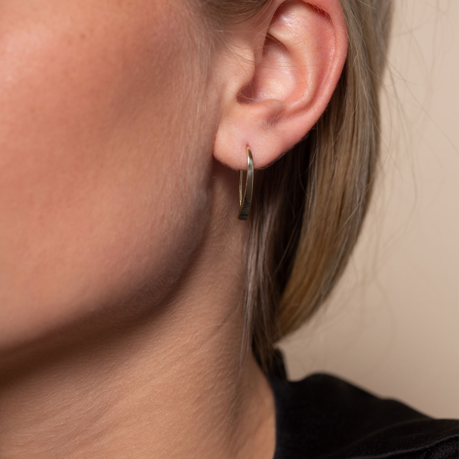 9ct Yellow Gold Pull Through Drop Earrings