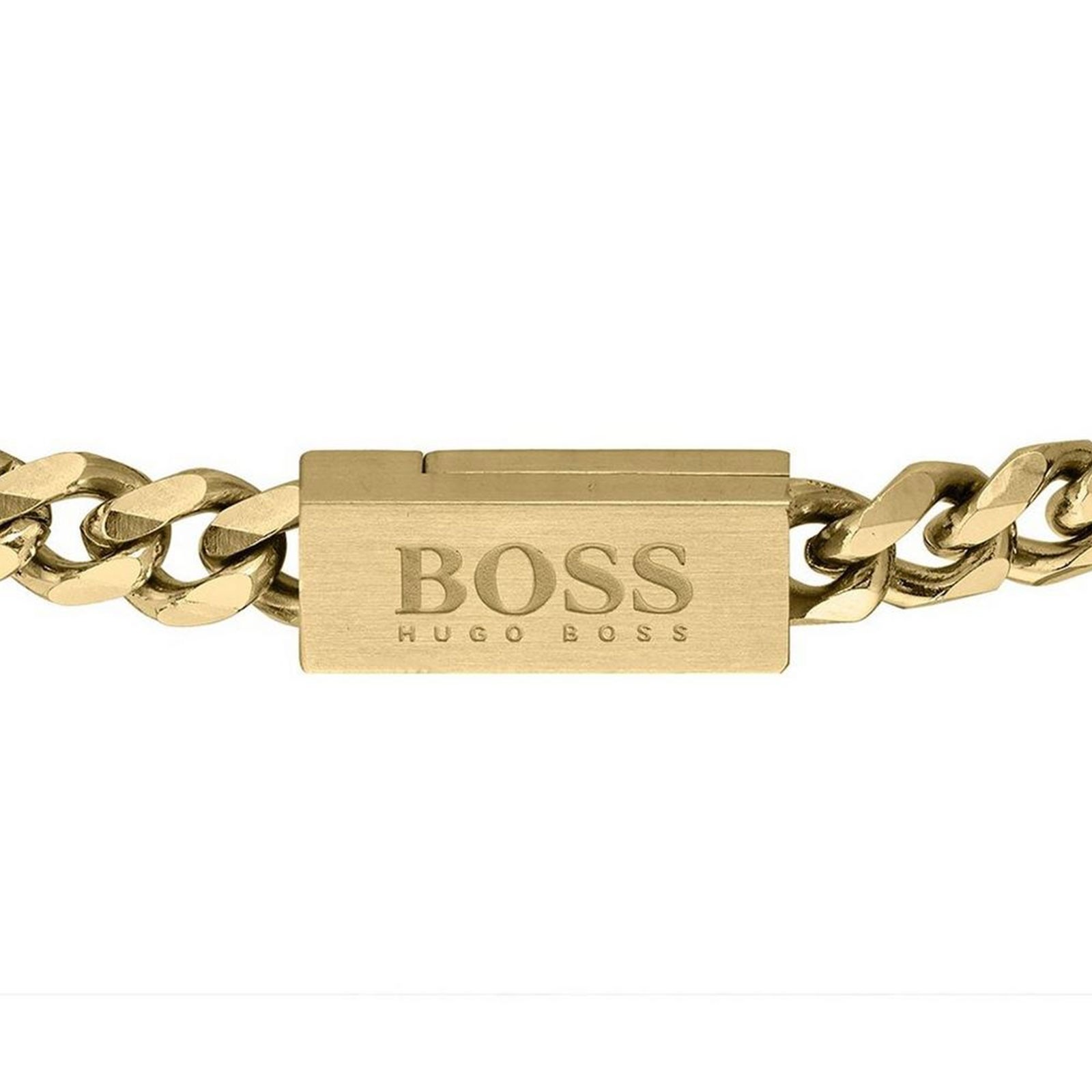 BOSS Chain For Him Gents Bracelet 1580289 Gold Tone Steel