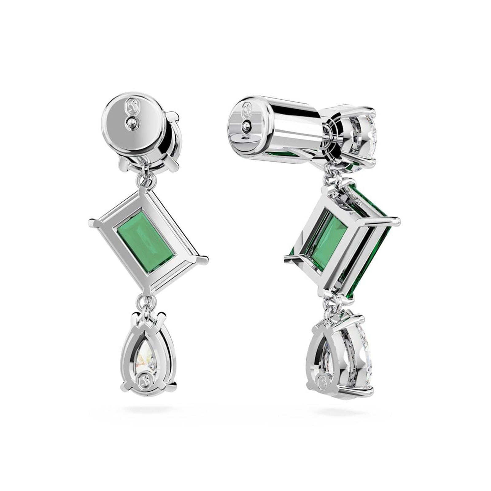 Swarovski Mix Cut Green Mesmera Drop Earrings 5665878
