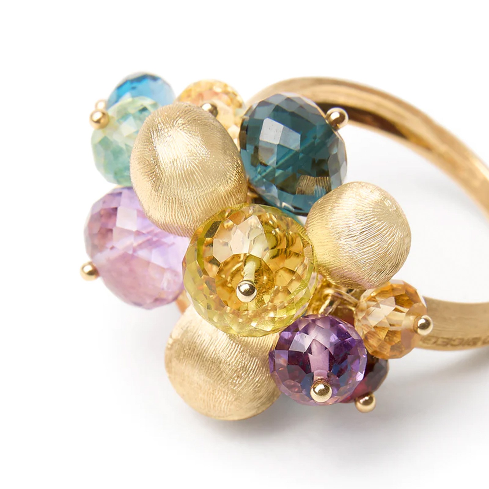 Marco Bicego Africa 18ct Yellow Gold Mixed Stone Ring AB603 MIX02 Y 02