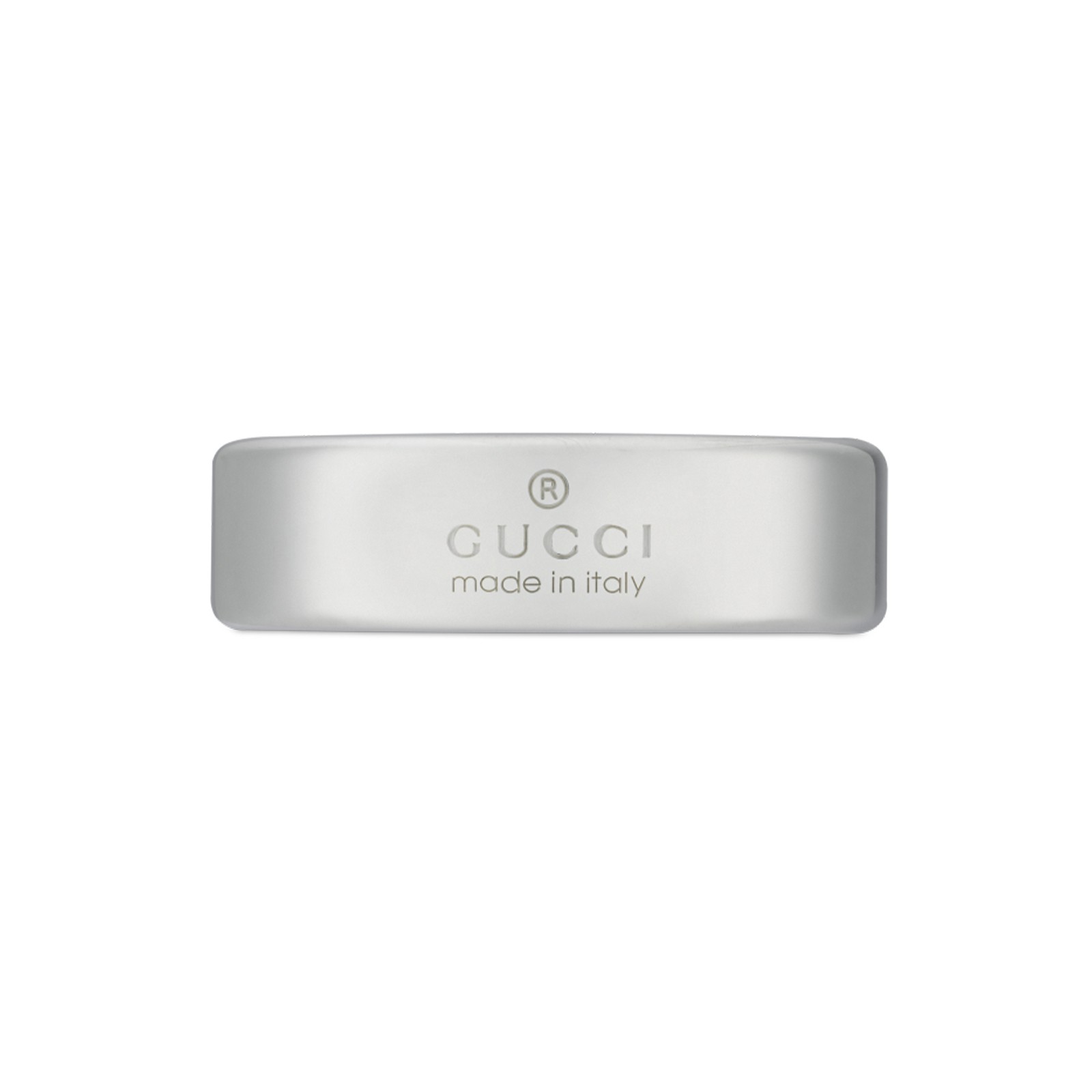Gucci Tag Silver 6mm Ring YBC774052002