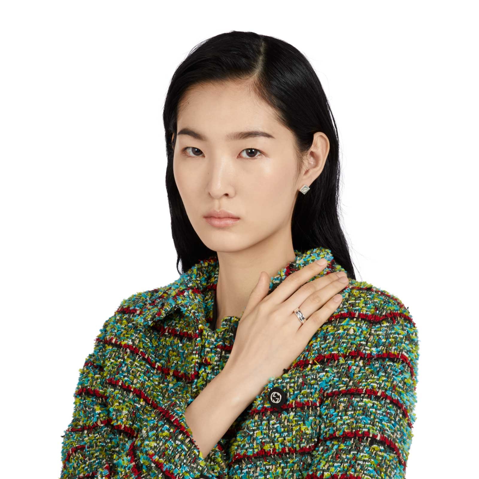 Gucci Tag Silver 6mm Ring YBC774052002