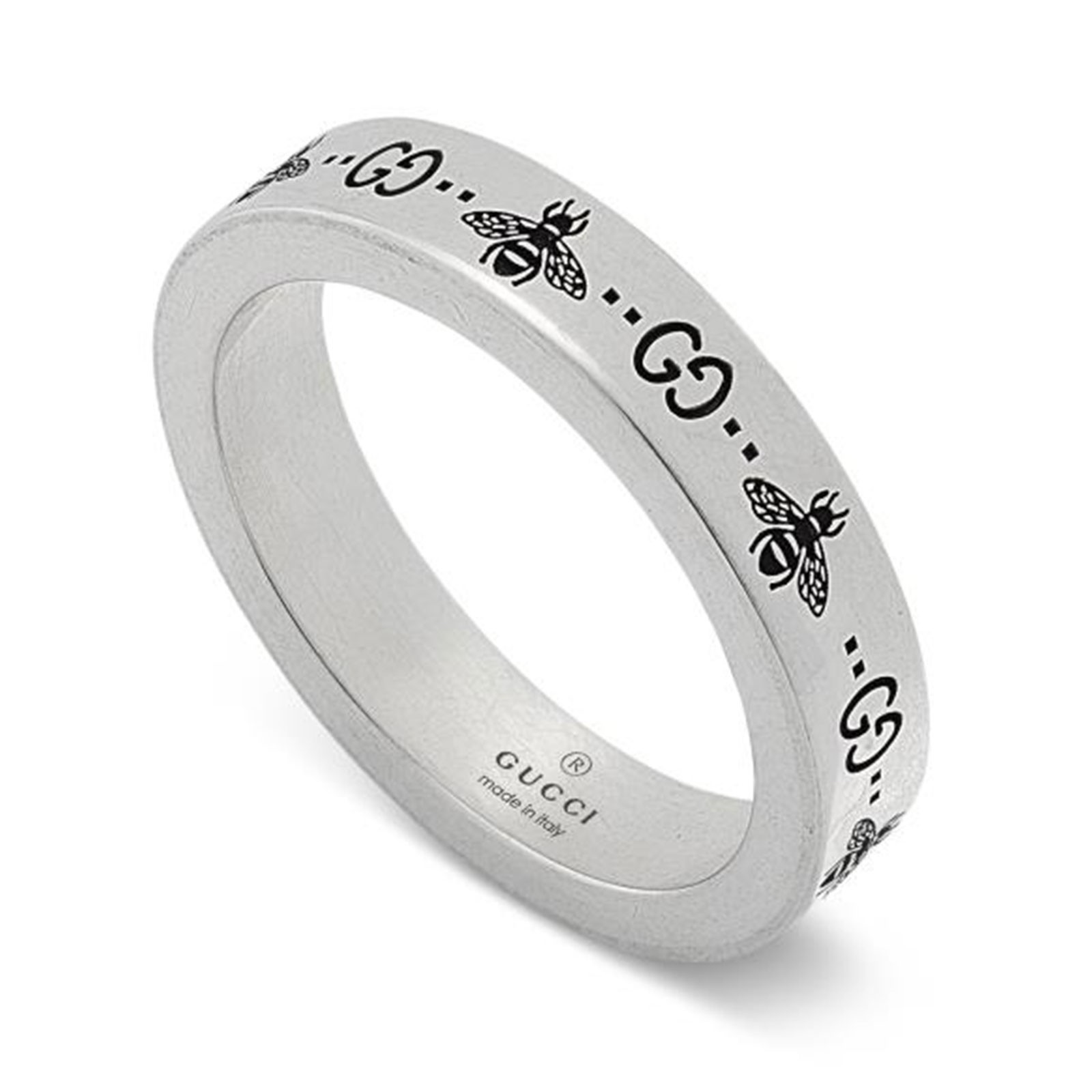 Gucci Signature Bee Ring Silver 4mm YBC729898002
