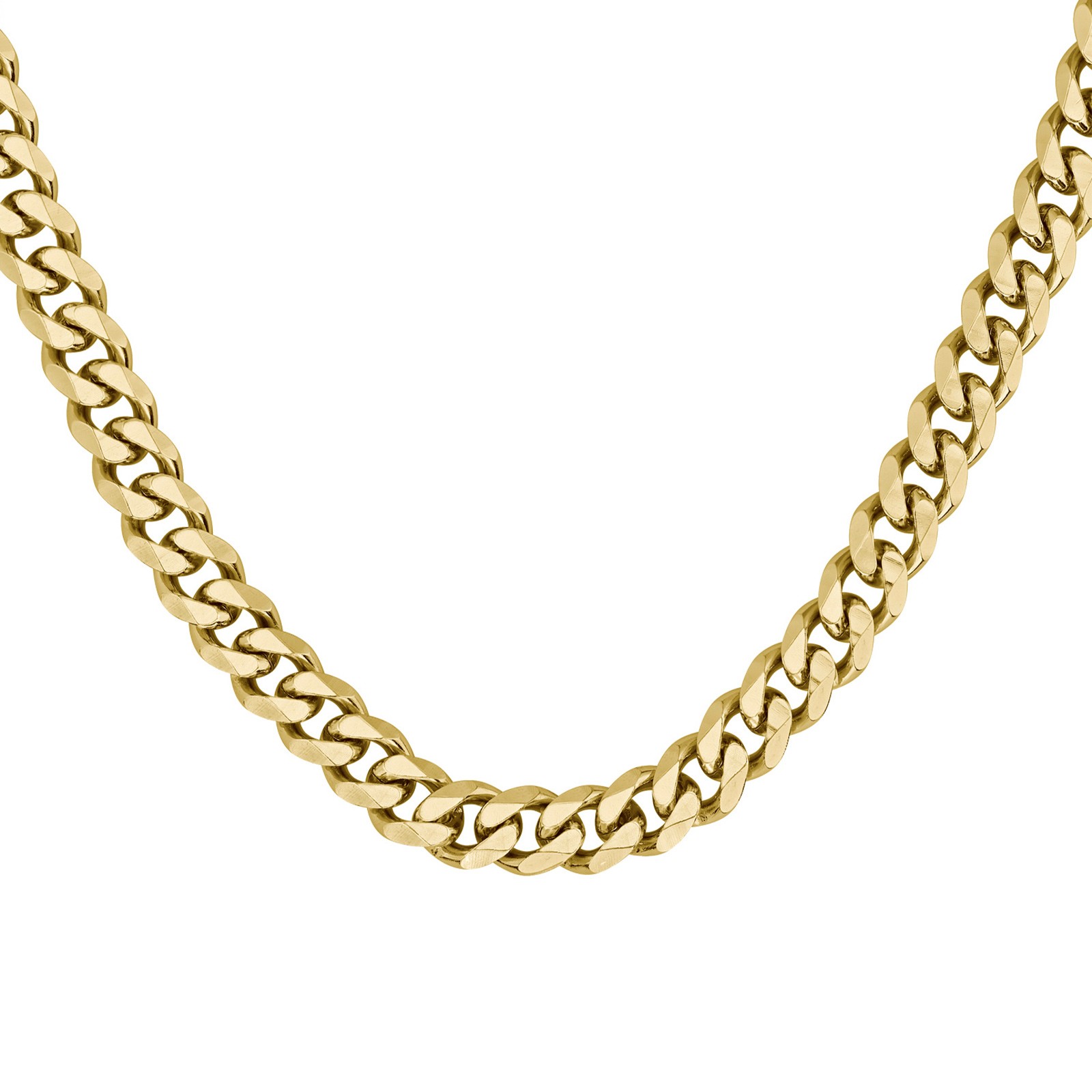 BOSS Chain Link Light Yellow Gold Mens Necklace 1580402