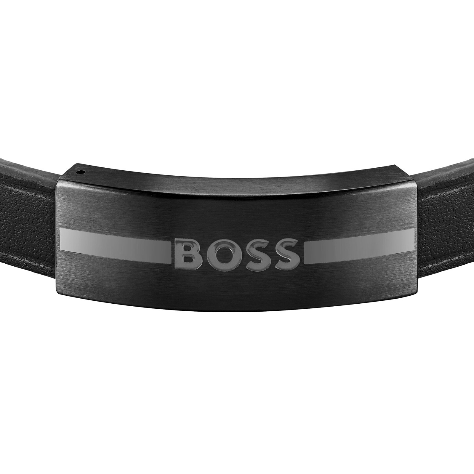 BOSS Luke Black Leather Mens Bracelet 1580490M