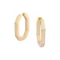 Swarovski Dextera Yellow Gold Plated Octagonal Pavé Hoop Earrings 5618304