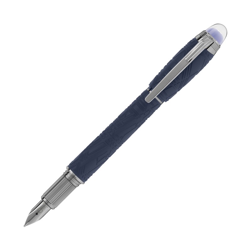 Montblanc Starwalker SpaceBlue Precious Resin Fountain Pen MB130211 ...