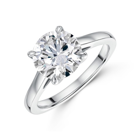 Platinum Lab Grown 1.00ct Pear Diamond Solitaire Ring